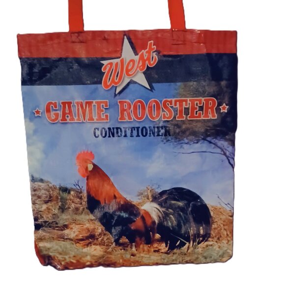 Handmade | Bags | Upcycled West Game Rooster Animal Feed Bags Tote ...